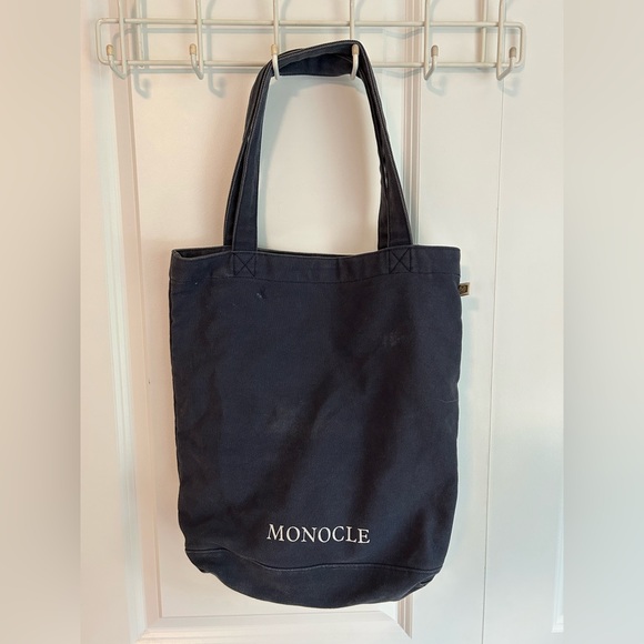 Monocle | Bags | Monocle Voyage Canvas Tote Bag In Blue | Poshmark